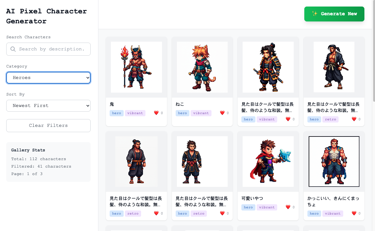 AI Pixel Character Generator